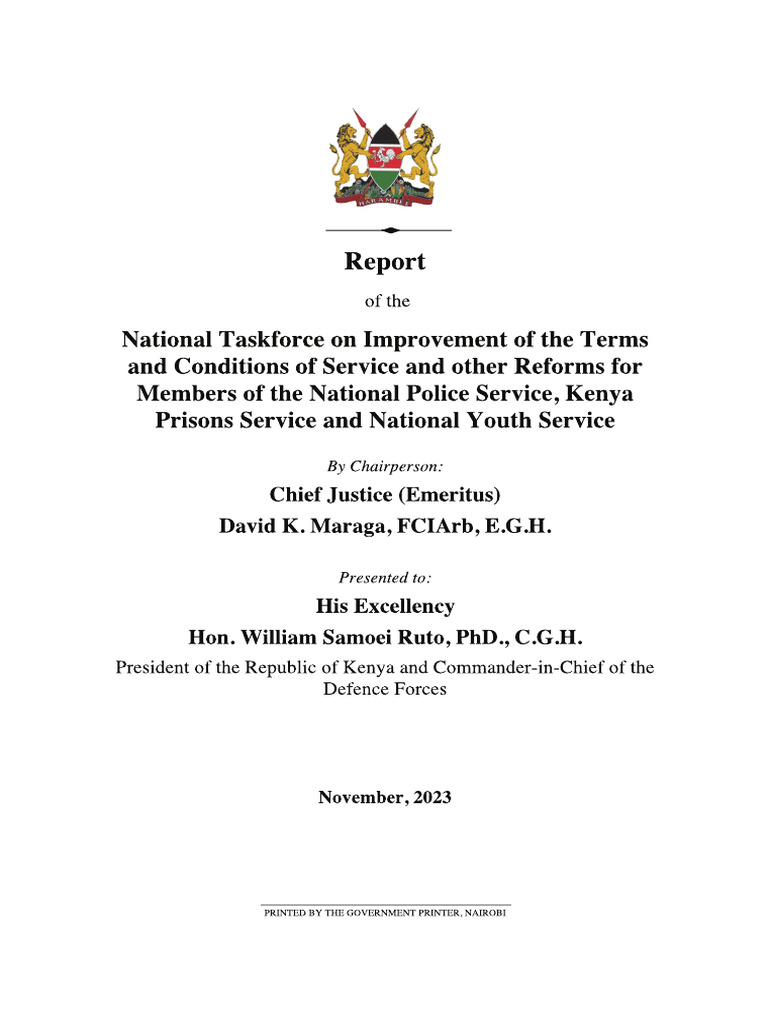 Maraga Taskforce Report Final | PDF | Cost Of Living | Salary