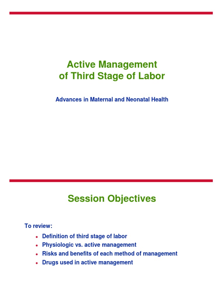Active Management of Third Stage of Labor: Advances in Maternal and ...