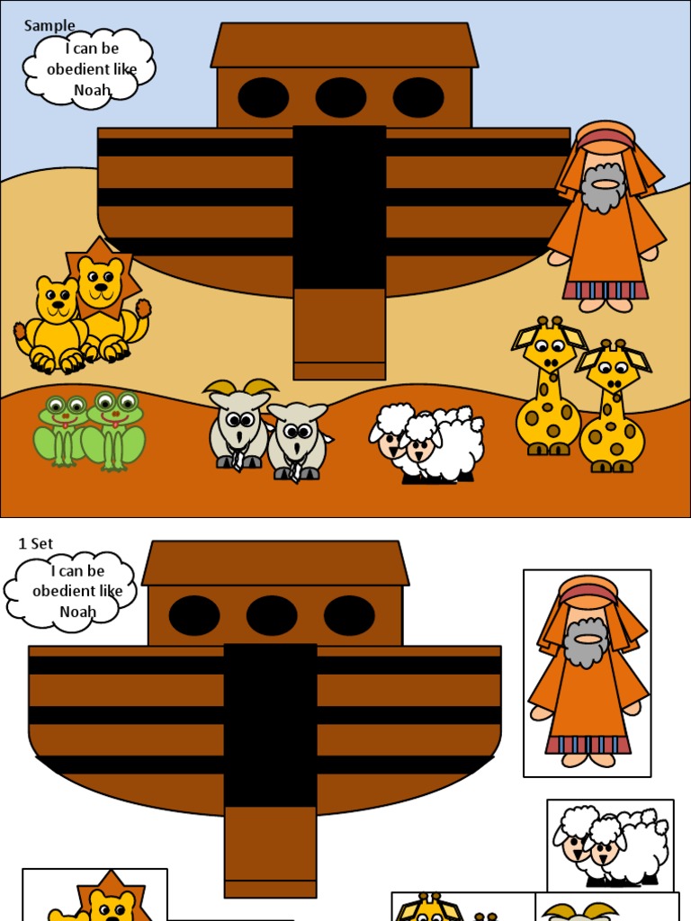 Noah's Ark Cut and Paste Activity | PDF