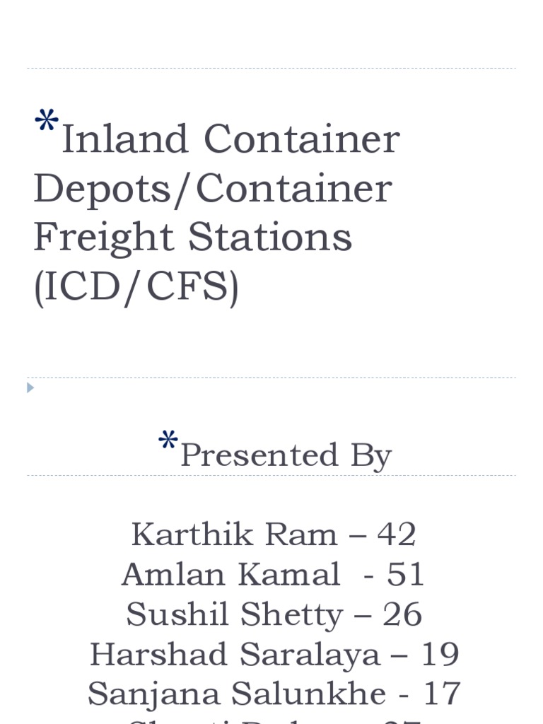 Icd CFS | PDF | Containerization | Cargo