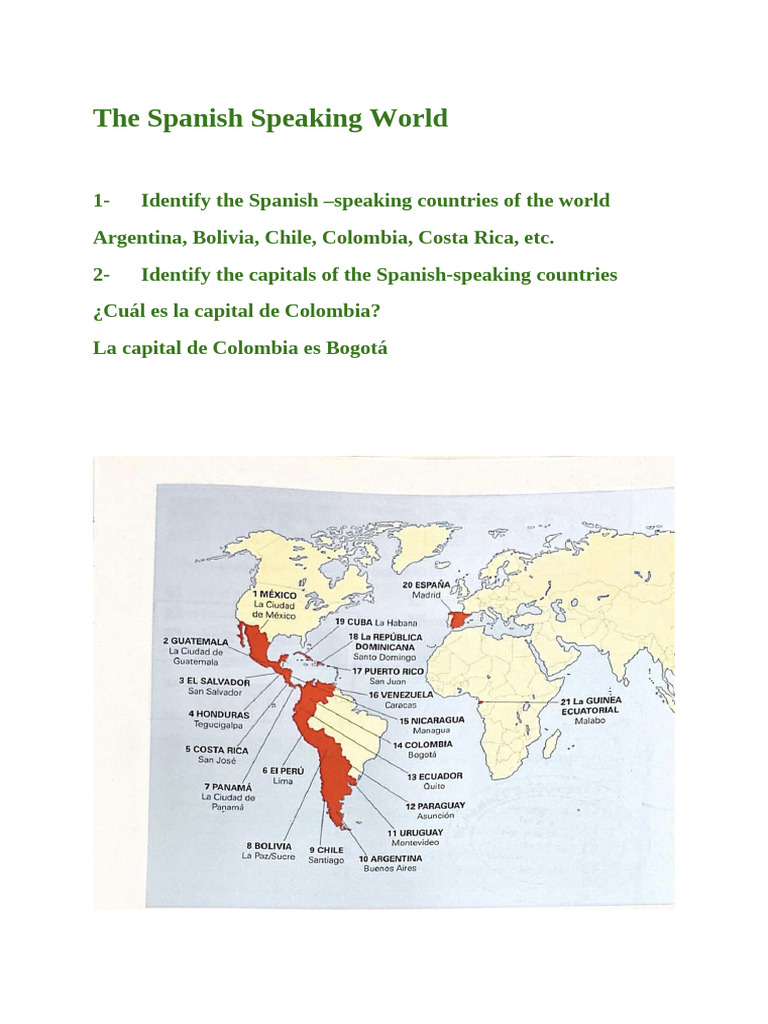 The Spanish Speaking World | PDF