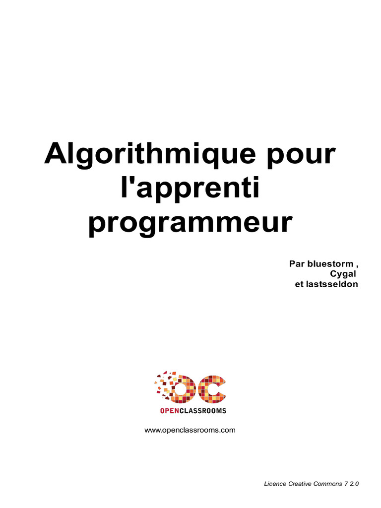 51781 Algorithmique Pour l Apprenti Programmeur | PDF | Programmation ...