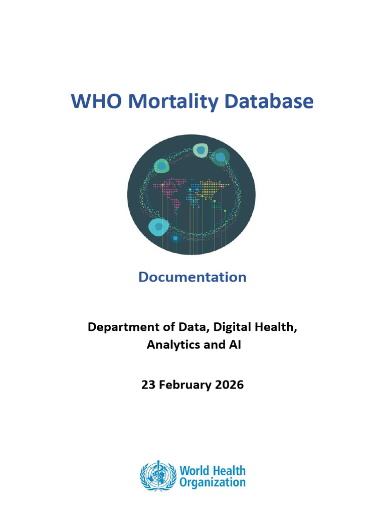 WHO Mortality Database Documentation | PDF | Uterus | Databases