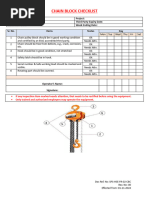 Chain Block Inspection Checklist | PDF