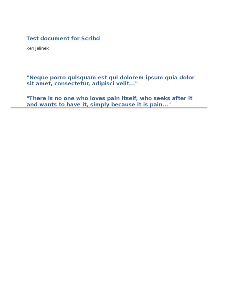 Word Test Document For Scribd | Download Free PDF | Text