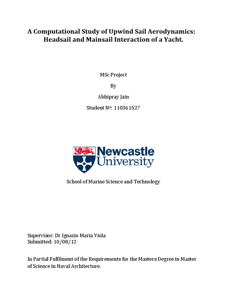Yacht Sail Aerodynamics Study | PDF | Airfoil | Lift (Force)