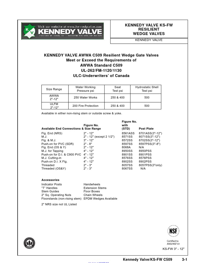 Kennedy - Modelo OSY 8068A y y NRS - Valvulas Compuerta | PDF ...