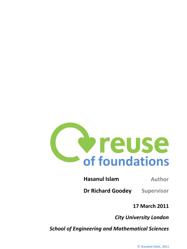 Reuse of Foundations | PDF | Deep Foundation | Soil