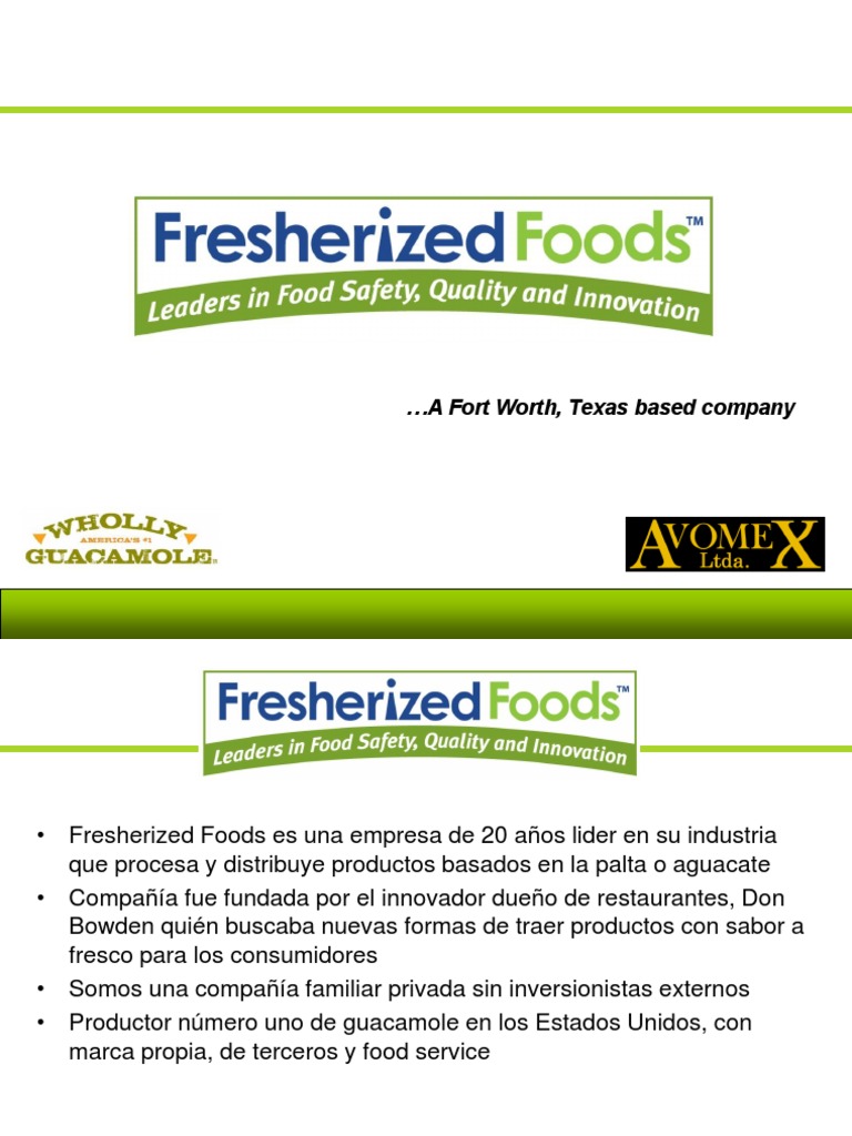 05 - AVOMEX - Fresherized Foods | PDF | Aguacate | Alimentos