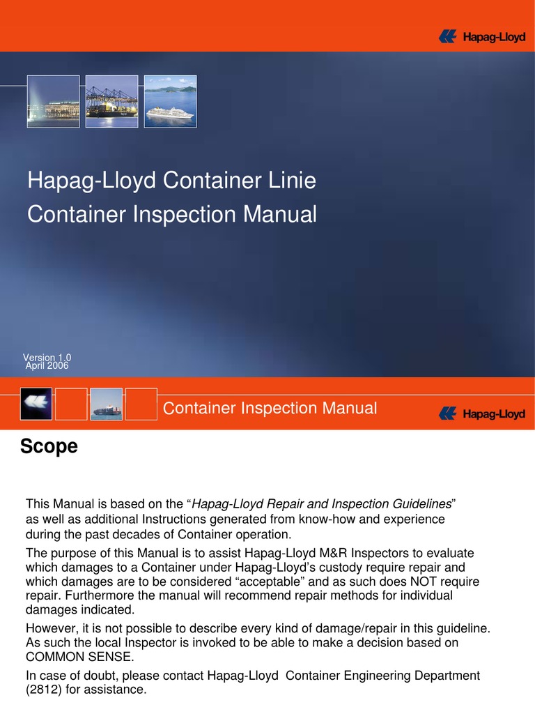 HLCL Container Inspection Manual | PDF | Screw | Door
