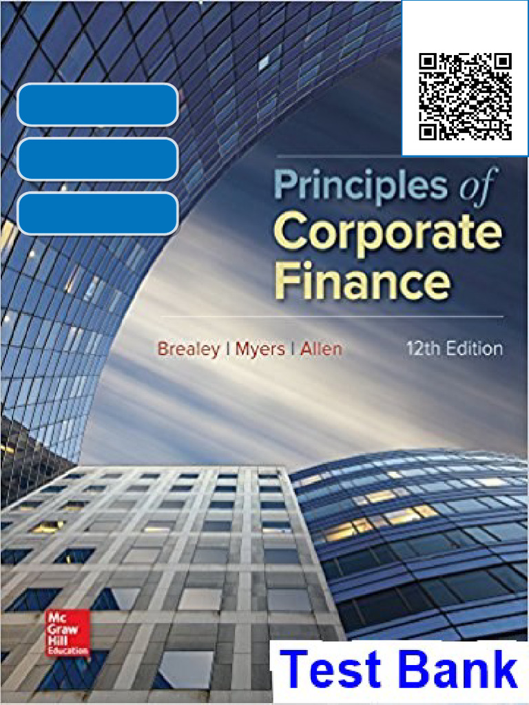 Principles of Corporate Finance 12th Edition Brealey Test Bank Solution ...