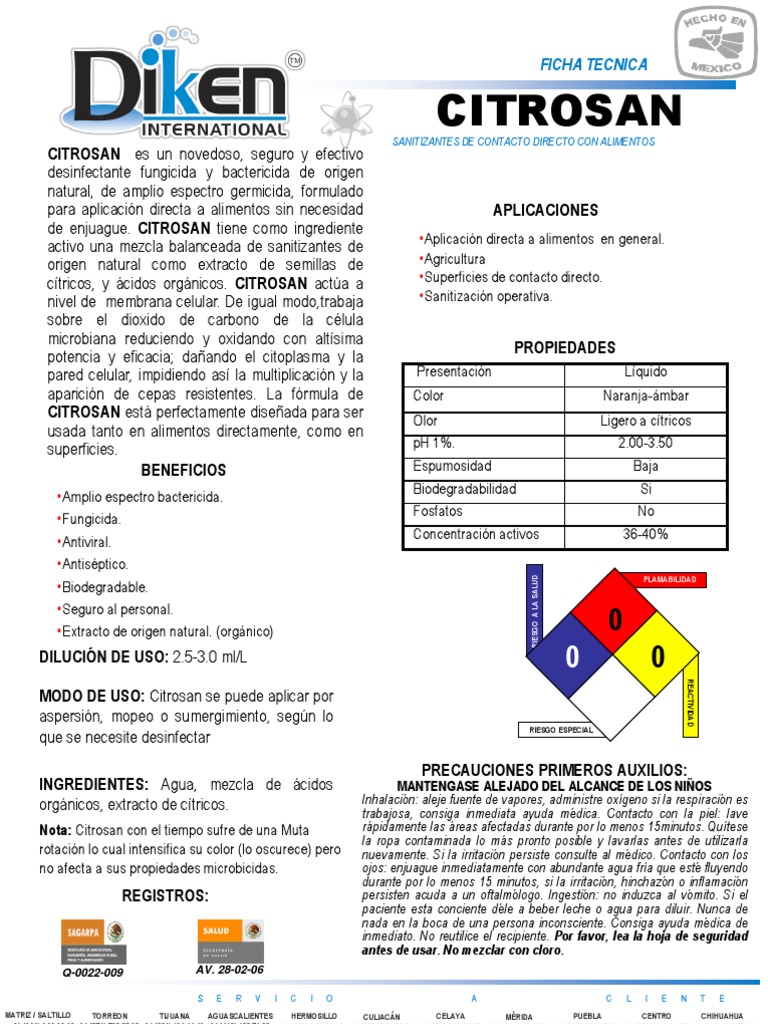 Desinfectante Natural Citrosan: Usos y Beneficios | PDF | Alimentos ...