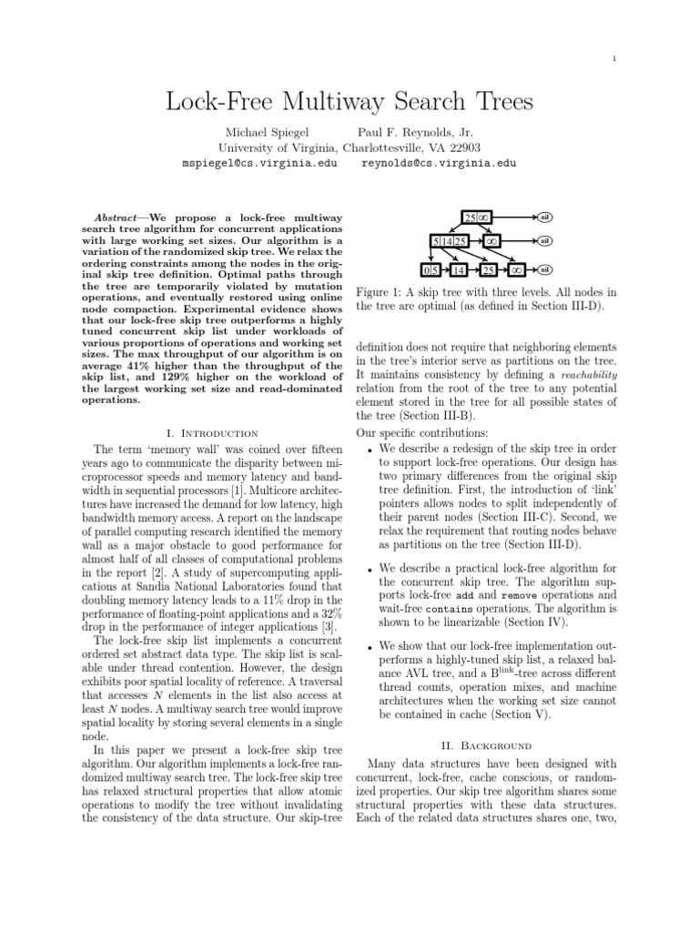 Lock-Free Multiway Search Trees | PDF | Data | Computer Data