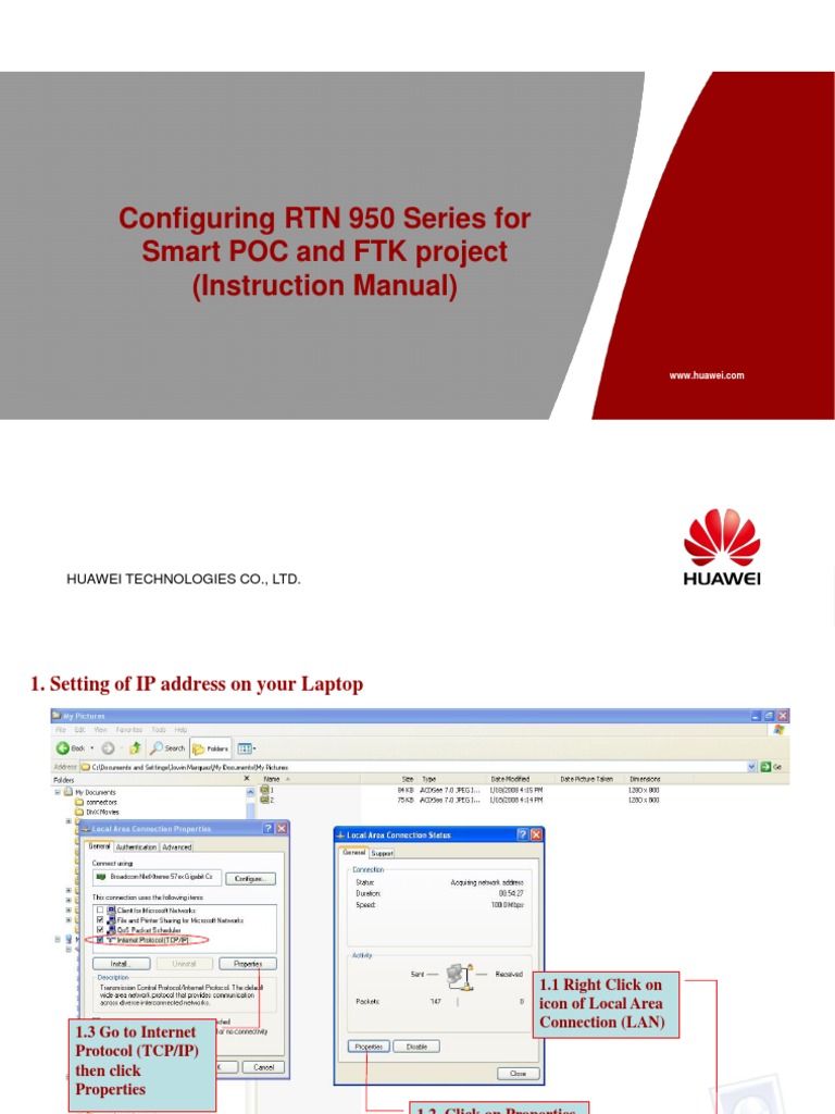 Instruction Manual For RTN 950 | PDF | Ip Address | Internet Protocol Suite
