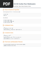 A-Level Pure Maths Key Formulas Guide | PDF