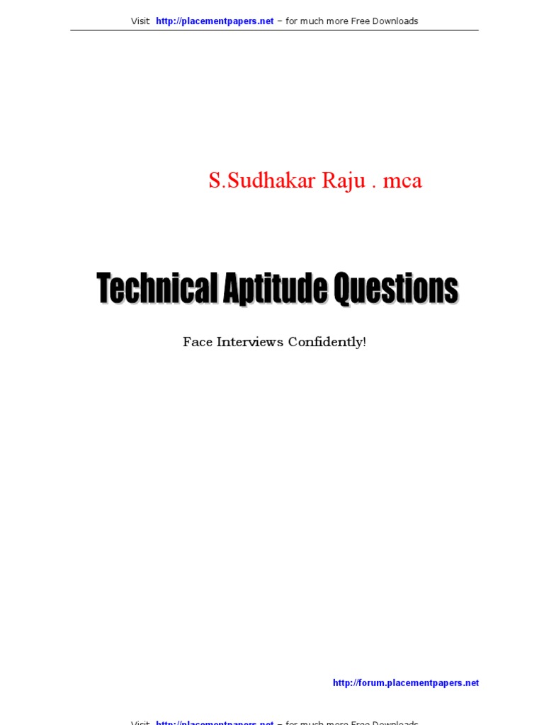 Placement Papers: Data Structures Aptitude | PDF | Pointer (Computer ...