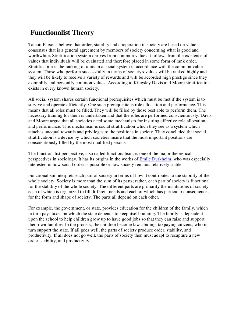 Functionalist Theory: Emile Durkheim | PDF | Science & Mathematics
