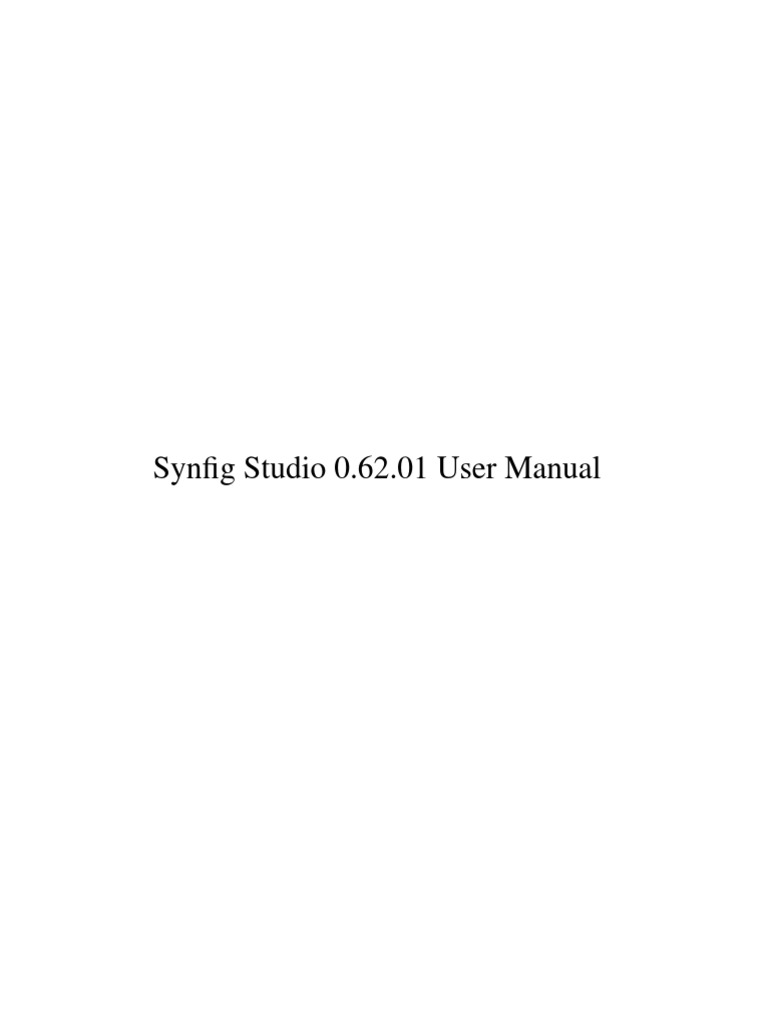 Synfig Studio User Manual Overview | PDF | 2 D Computer Graphics ...