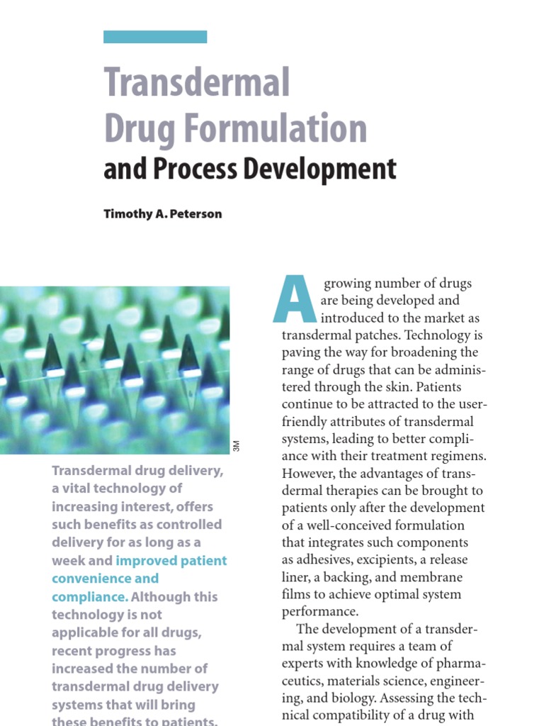 Transdermal Drug Formulation and Process Development | PDF