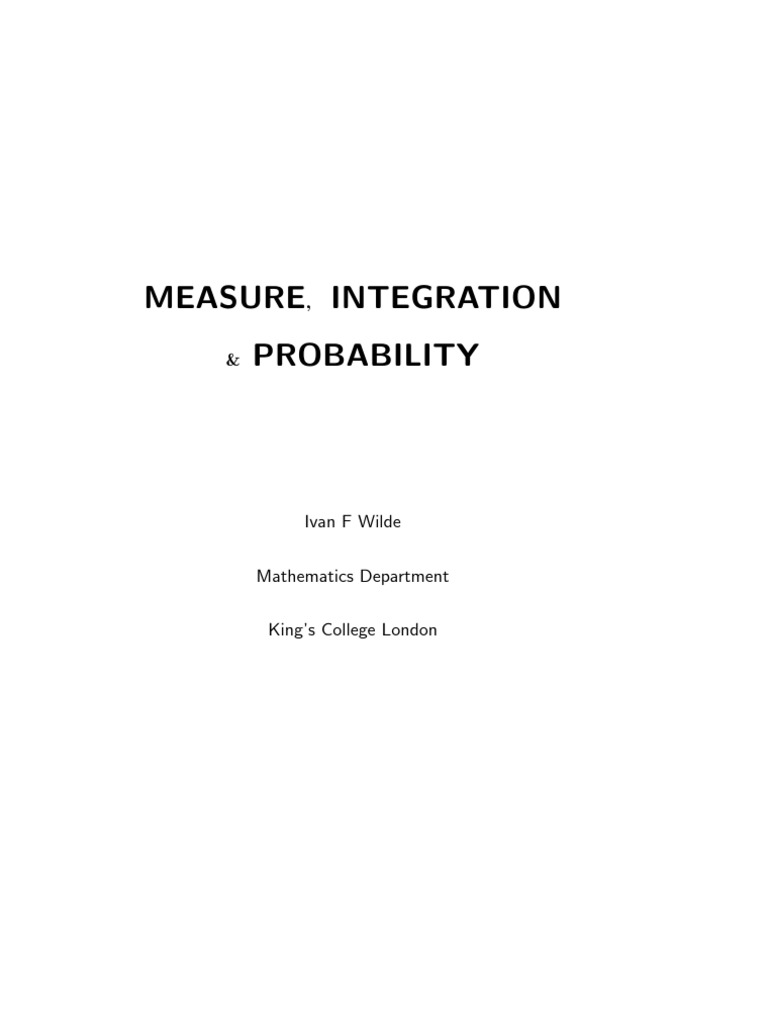 Book 1 | PDF | Probability Theory | Measure (Mathematics)