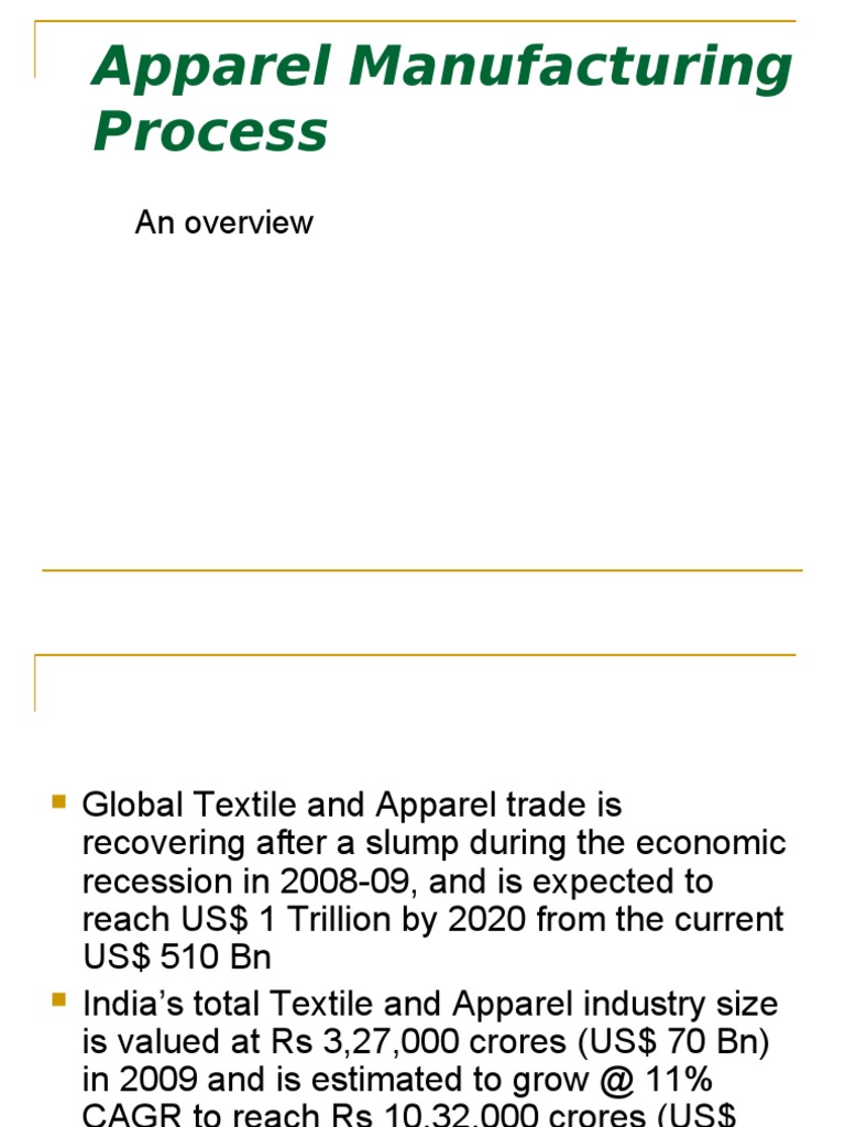 Apparel Manufacturing Process | PDF | Marketing | Business Economics