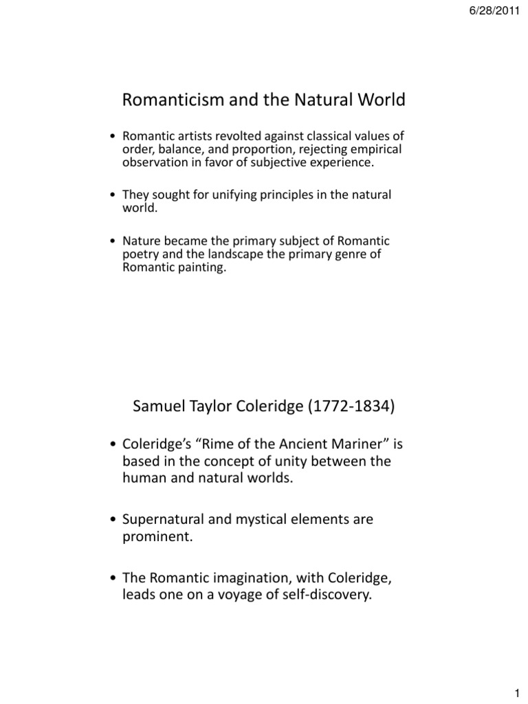 c33 Romanticism | PDF | Transcendentalism | Romanticism