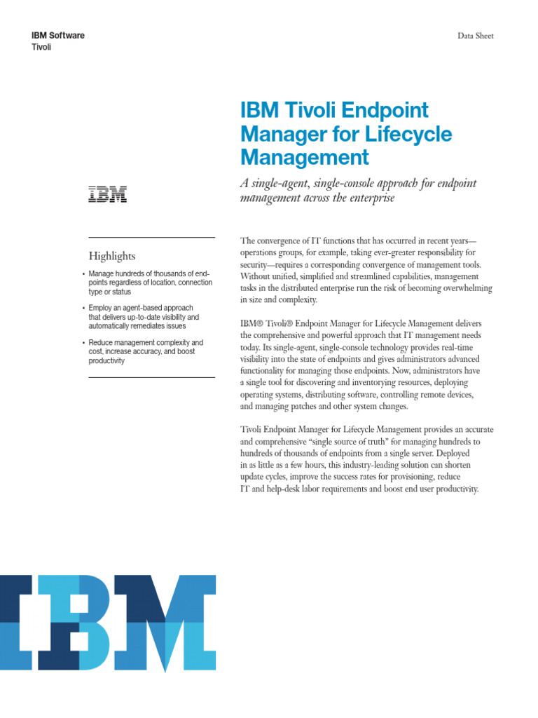 .Tivoli Endpoint Manager for Lifecycle Management | PDF | Microsoft ...