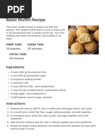 Master Muffin Recipe by Sally | PDF | Muffin | Baking