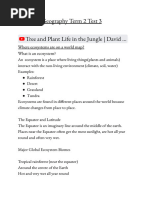 Year 8 Ecosystems Revision Guide | PDF | Rainforest | Coral Reef