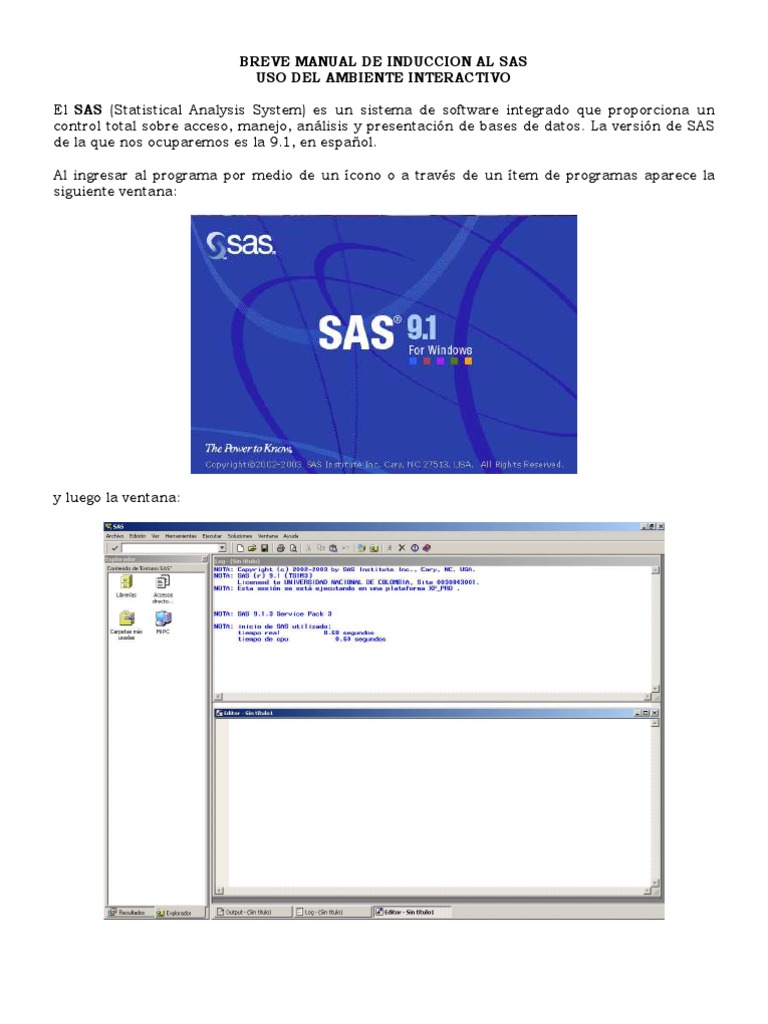 Manual de Inducción al SAS | PDF | Histograma | Archivo de computadora