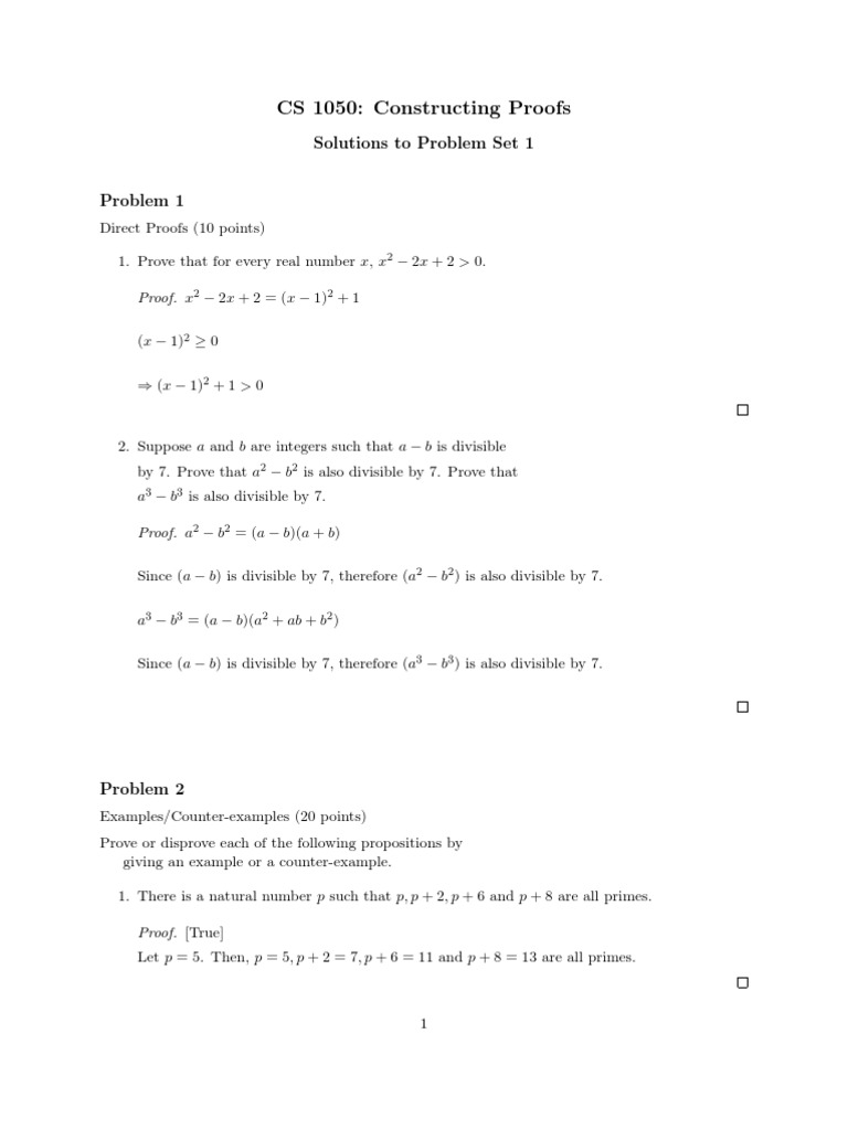 Proofs of Various Mathematical Statements Using Different Techniques ...