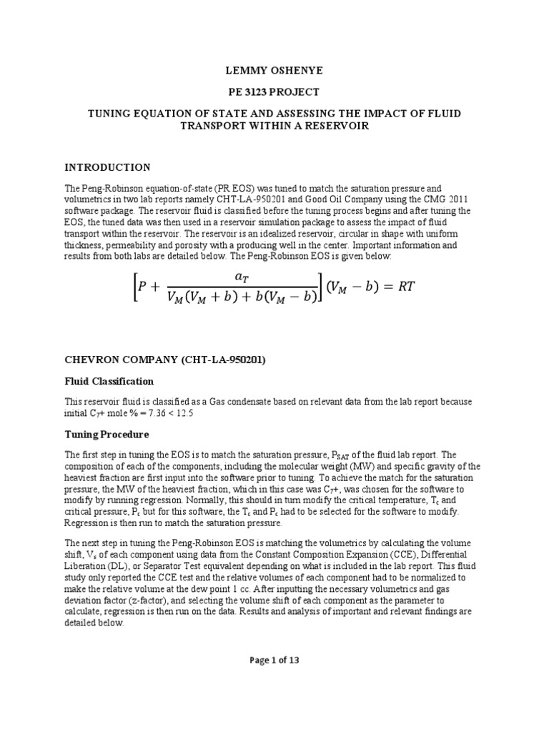 CMG Project Report | PDF | Petroleum Reservoir | Petroleum