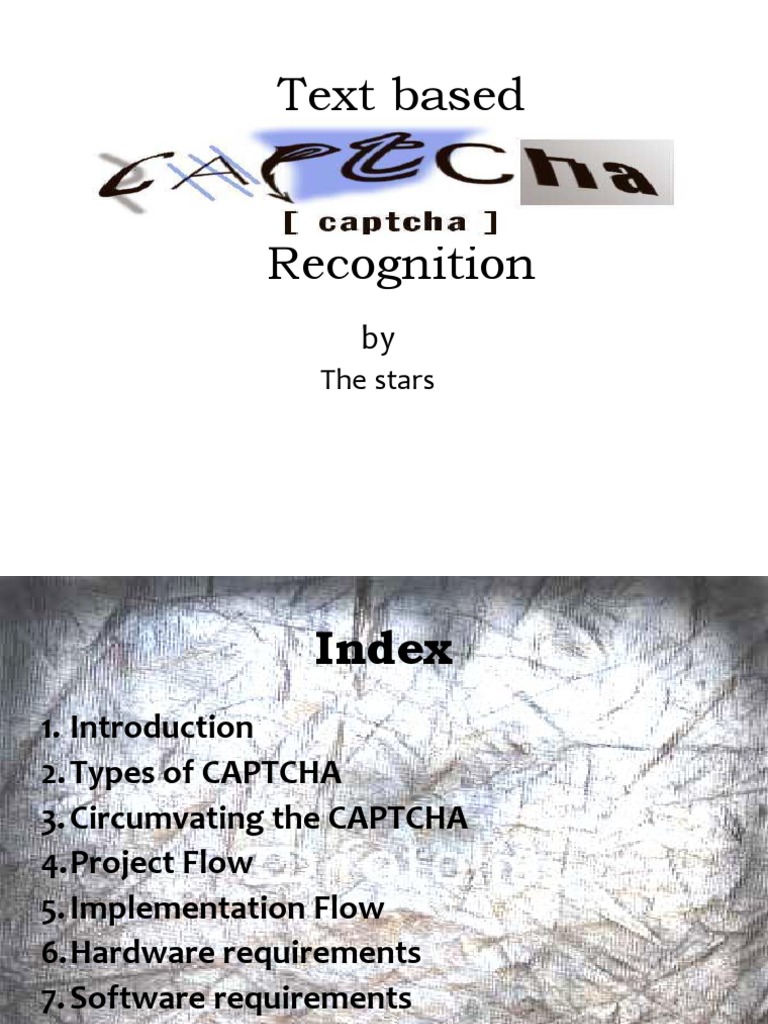 Text Based CAPTCHA Recognition | PDF | Areas Of Computer Science ...