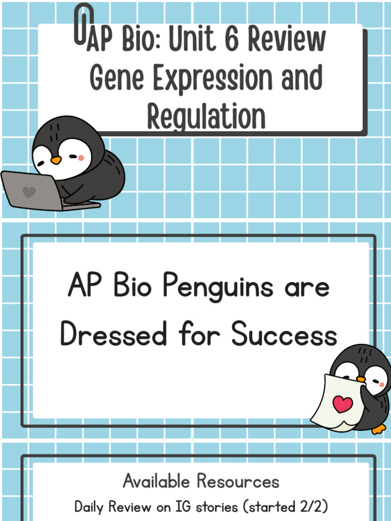 AP Biology Unit 6 Review Session 2026 Ced | PDF | Operon | Repressor