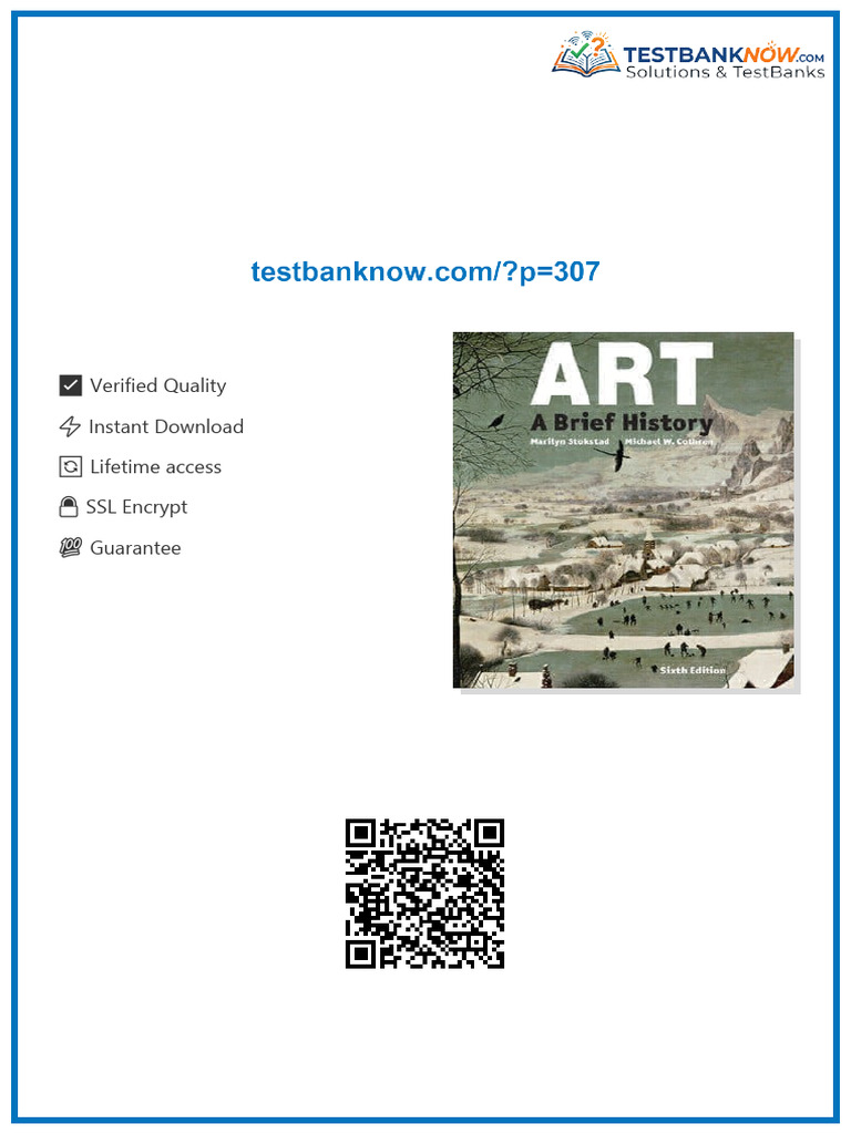 Art A Brief History 6th Edition Stokstad Cothren Test Bank available ...
