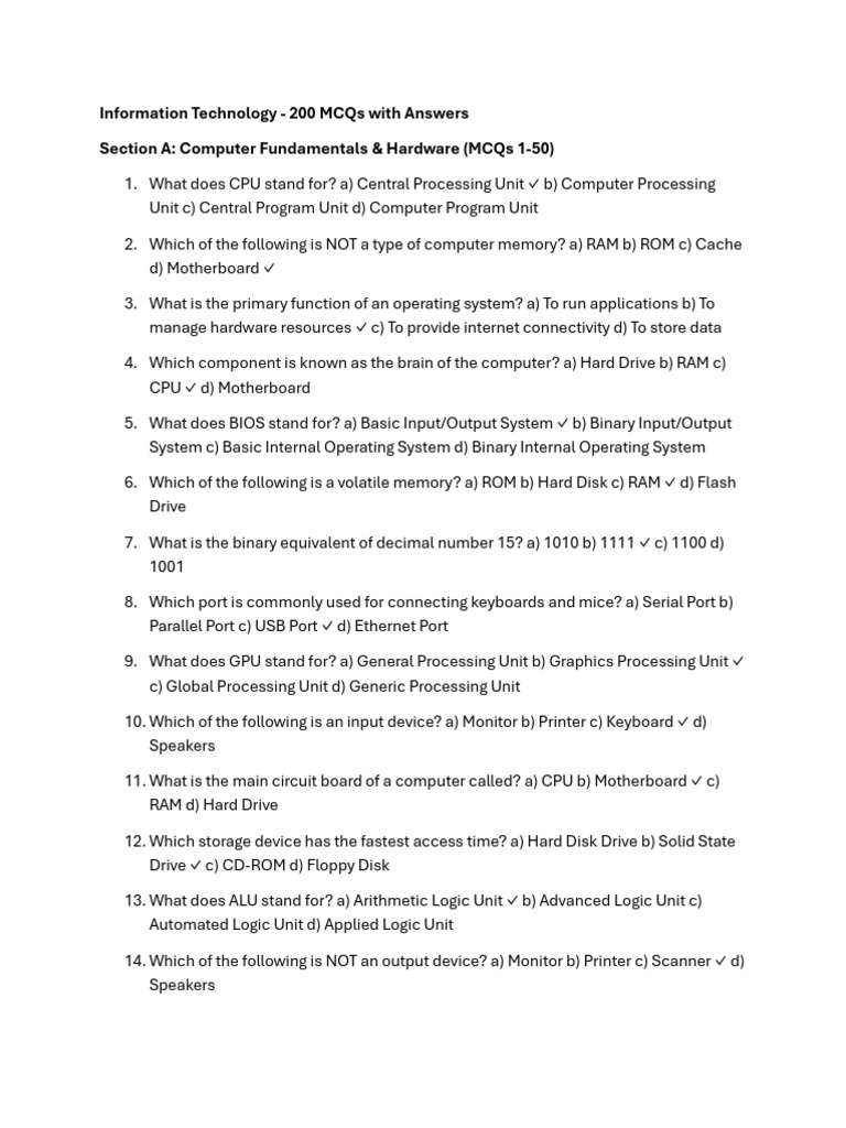 7. Information Technology | PDF | Operating System | Computer Data Storage