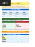Grade 2 Light Sources Worksheets | PDF | Light
