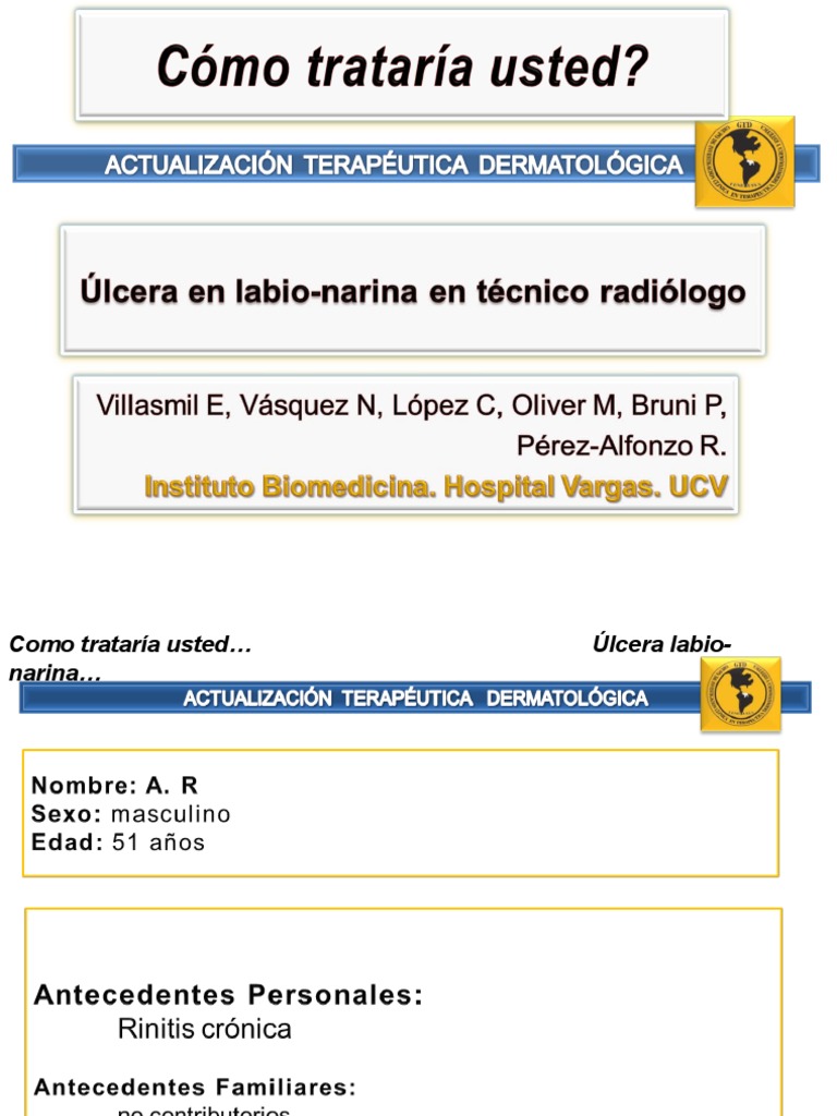 Úlcera en Labio-Narina en Técnico Radiólogo | PDF | Especialidades ...