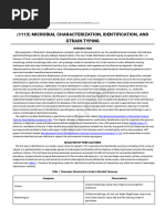 Microbial Identification and Strain Typing | PDF | Staining | Biology