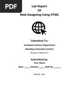 Class 8 HTML Practical Activities | PDF