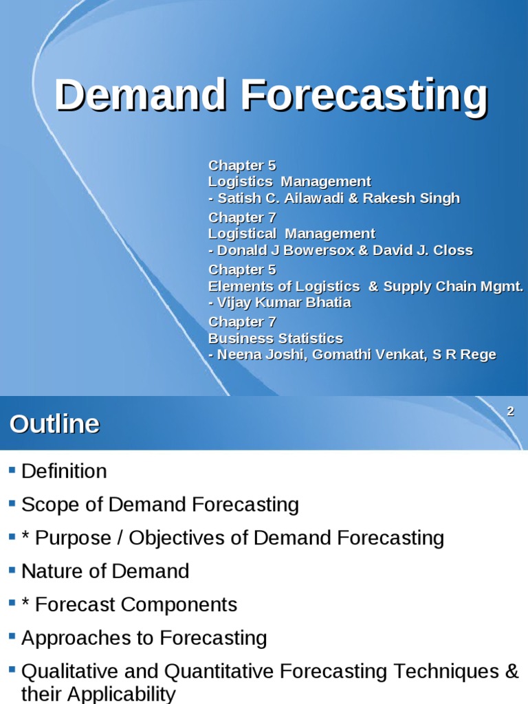 2011 LSCM Lesson6 Demand Forecasting | PDF | Forecasting | Quantitative ...