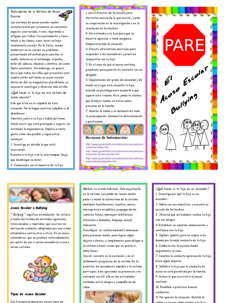 Guía para Identificar y Actuar ante el Bullying | PDF | Ciencias del ...