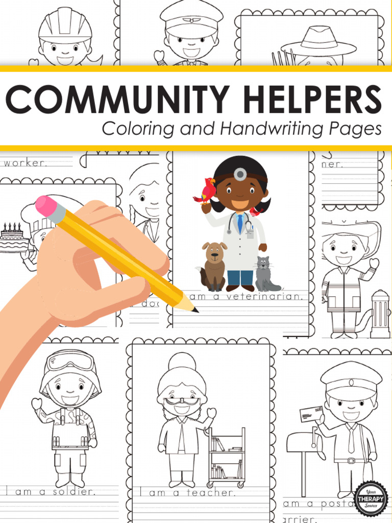 Community Helpers Coloring Book | PDF