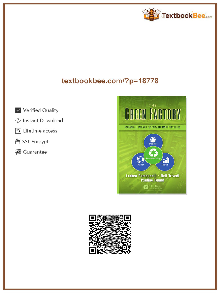 The Green Factory Creating Lean and Sustainable Manufacturing 1st ...