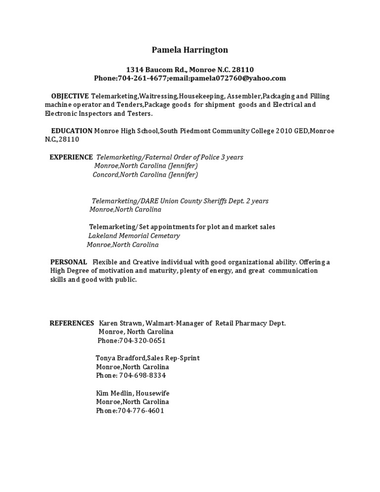 Harrington Resume | PDF