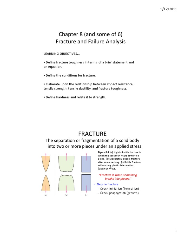CHP 8 & 6 Fracture and Failure Analysis | PDF | Fracture | Deformation ...
