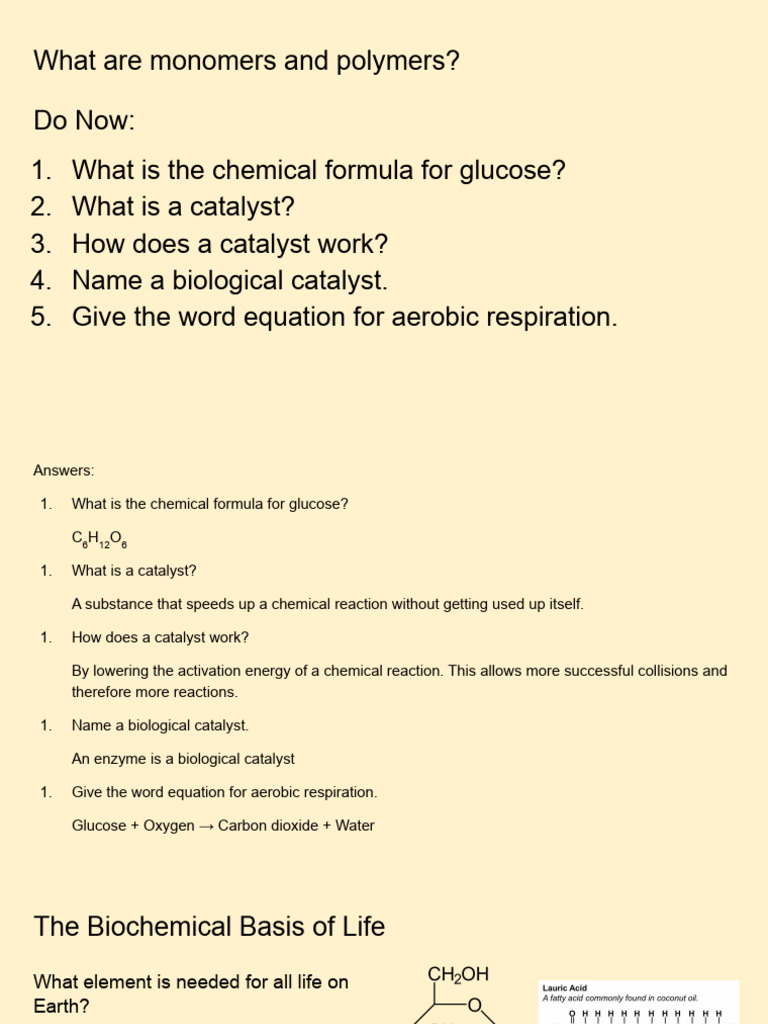 What Are Monomers and Polymers | PDF | Polymers | Biology