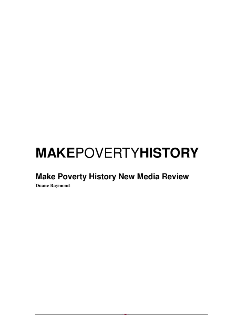 Make Poverty History - New Media Review | PDF | New Media | Mass Media