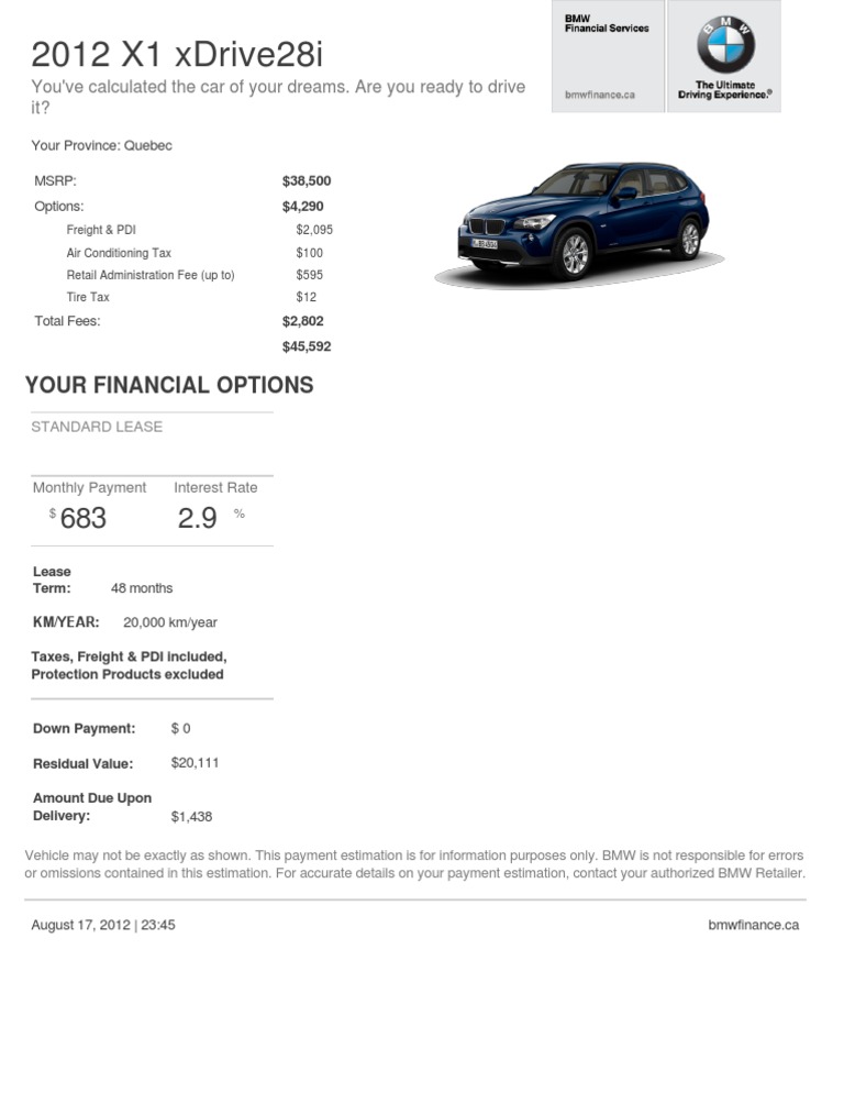 BMW Lease Options for Quebec | PDF