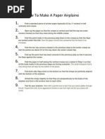 Loop-the-Loop Paper Airplane Guide | PDF | Airplane | Gliding